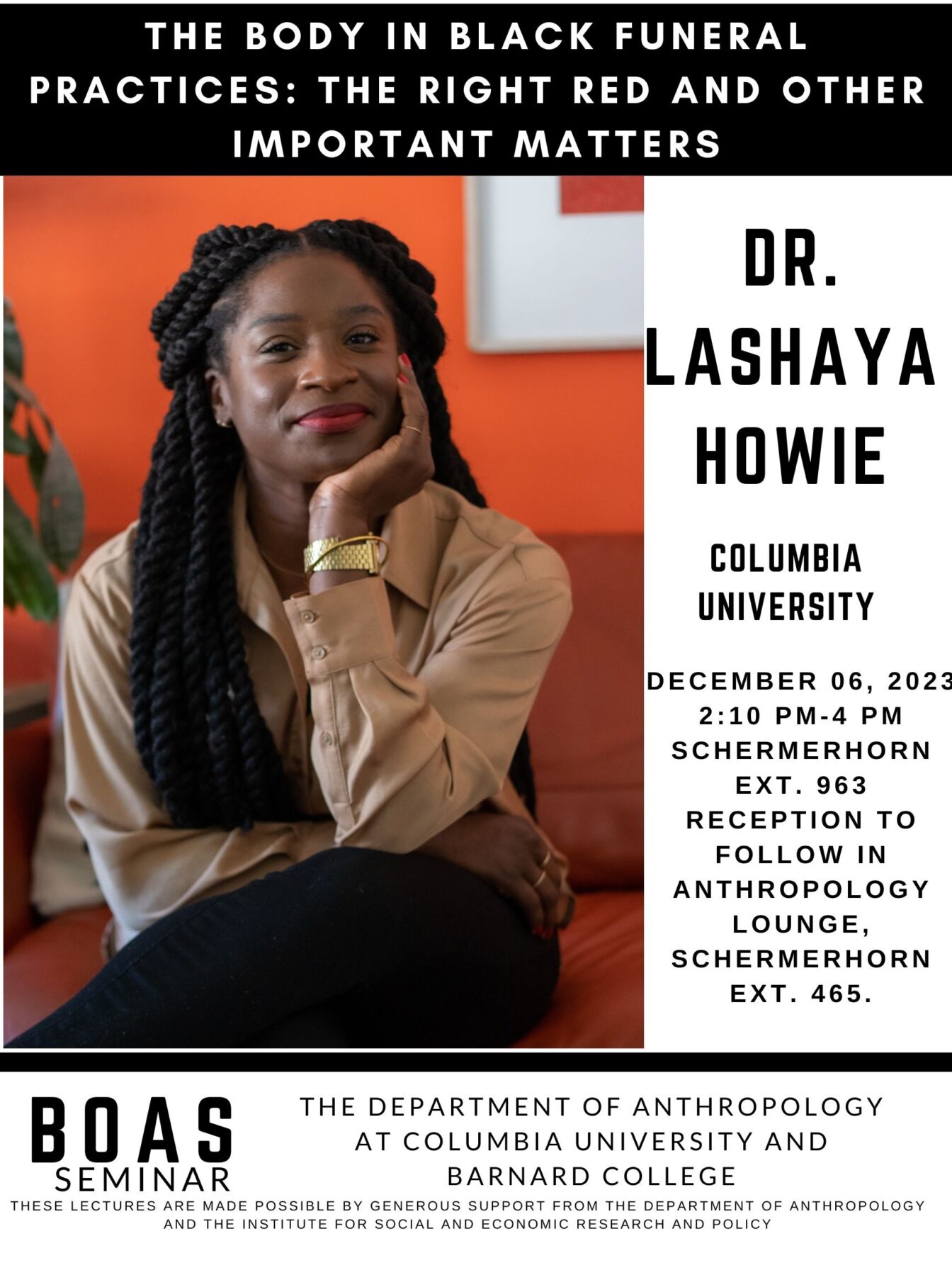 Boas Seminar 12/06: Dr. LaShaya Howie | Wenner-Gren Foundation